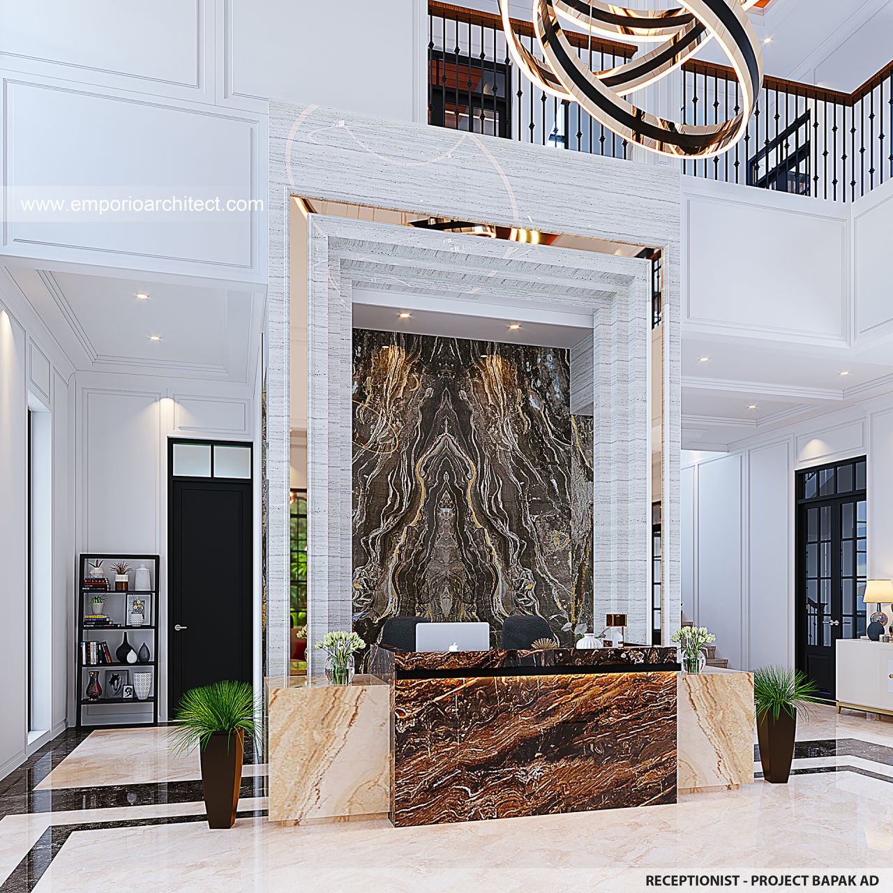 Desain Receptionist Grand Marina Club House Klasik 3 Lantai Bapak AD di ...