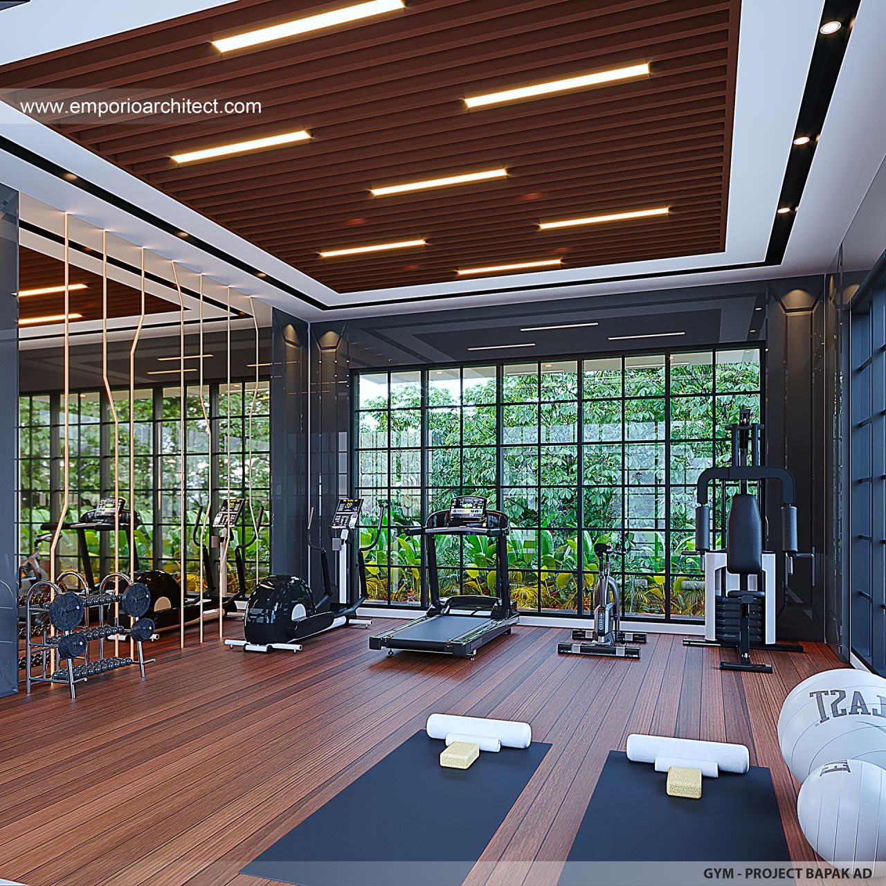 Desain Ruang Gym Grand Marina Club House Klasik 3 Lantai Bapak AD di ...