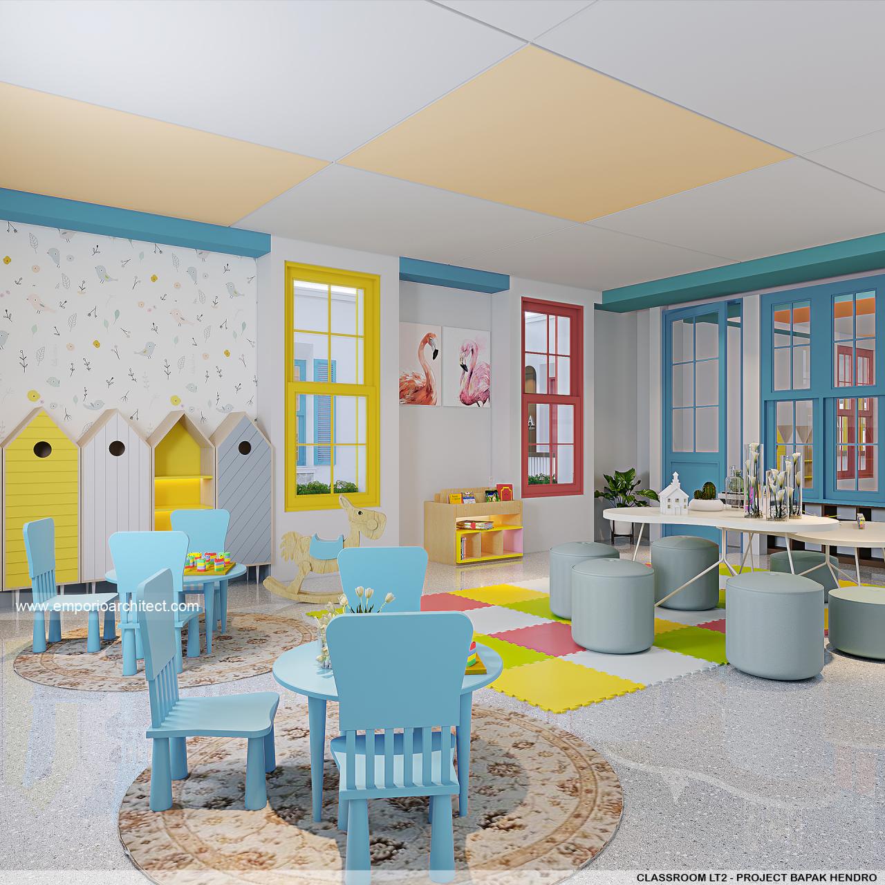 Desain Ruang Kelas Lantai 2 Gedung Sekolah Unity School Modern 2 Lantai ...