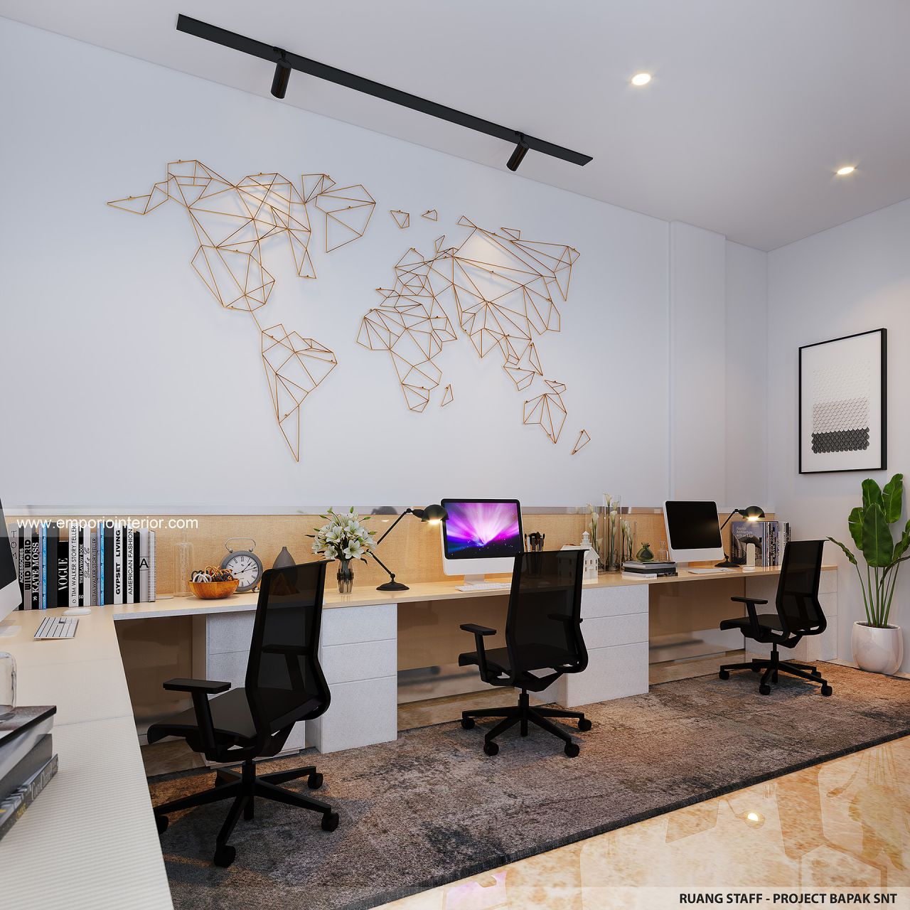 Desain Ruang Staff Hotel Modern Luxury Tropis 4 Lantai Bapak SNT di ...