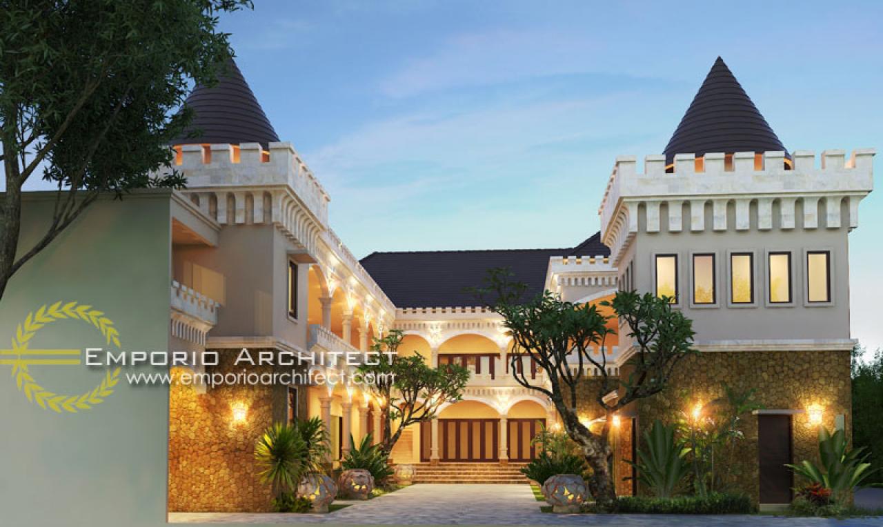 Desain Hotel Villa Bali 2 Lantai Bapak Yudi di Denpasar, Bali