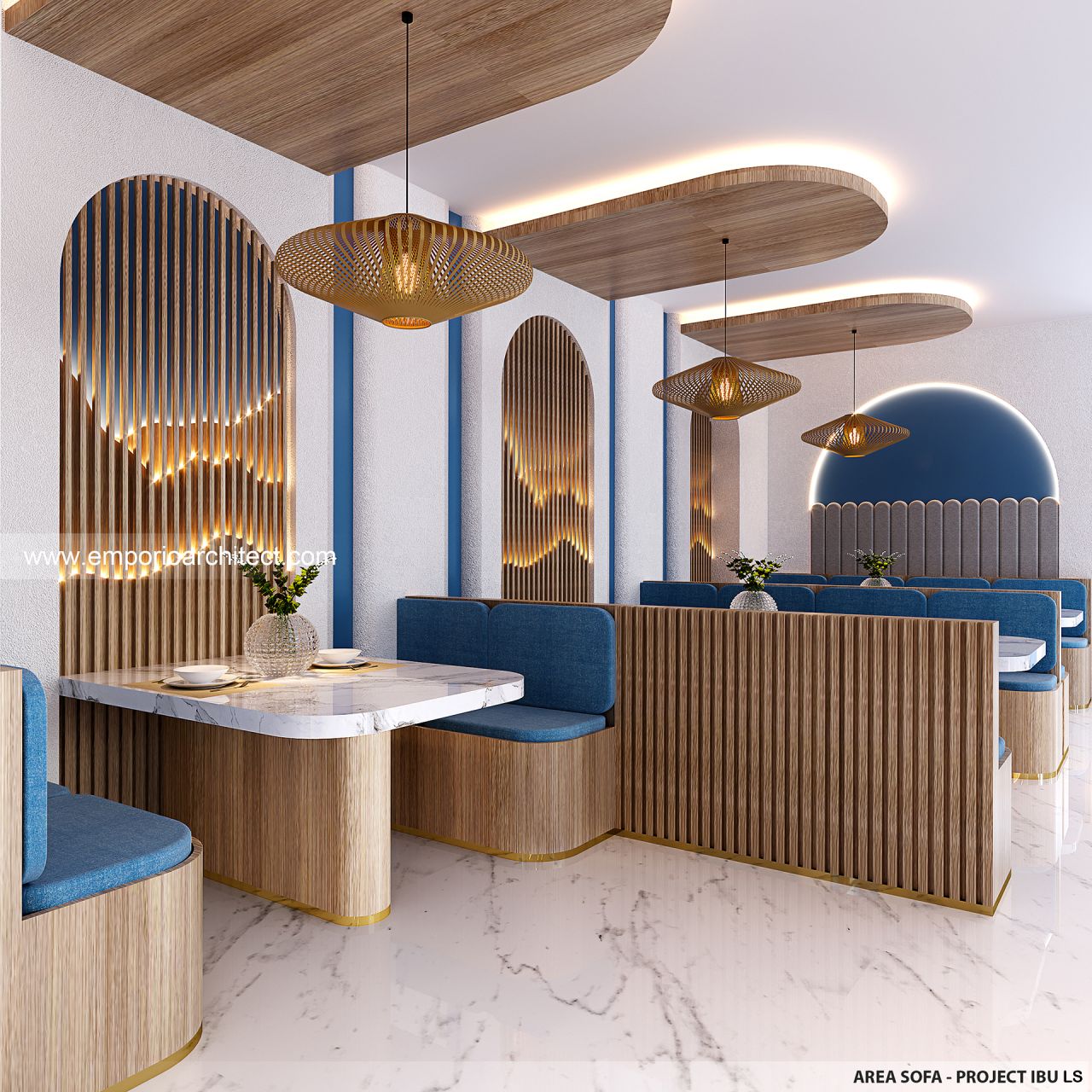 Mrs. LS Santorini Indomaret Point Coffee 2 Floors Design - Samarinda ...