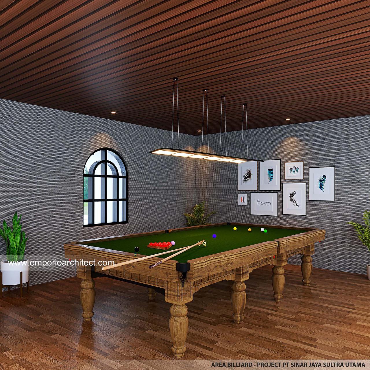 Desain Area Billiard Kantor Klasik 4.5 Lantai PT. Sinar Jaya Sultra ...