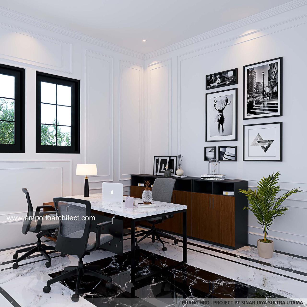 Desain Ruang HRD Kantor Klasik 4.5 Lantai SJSU di Kendari, Sulawesi ...