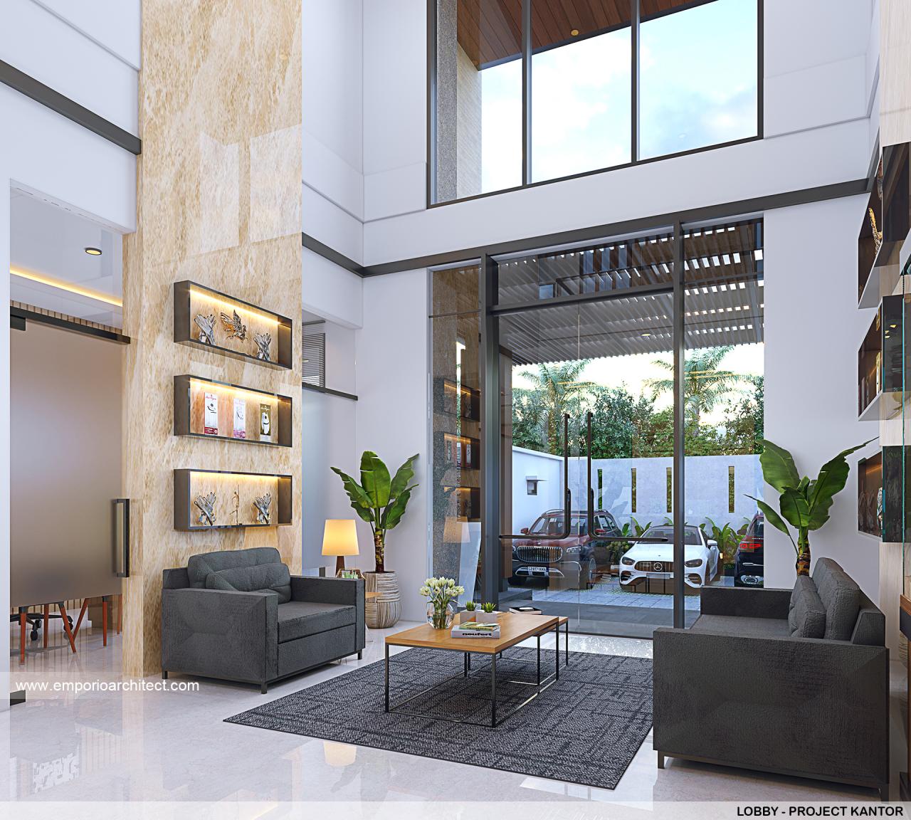 Desain Lobby Kantor Modern 2 Lantai PT. AKJI di Yogyakarta 22158