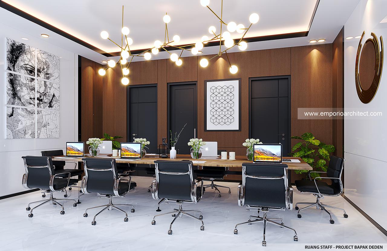 Desain Ruang Staff Kantor dan Mes Karyawan Modern 2.5 Lantai Bapak DDN ...