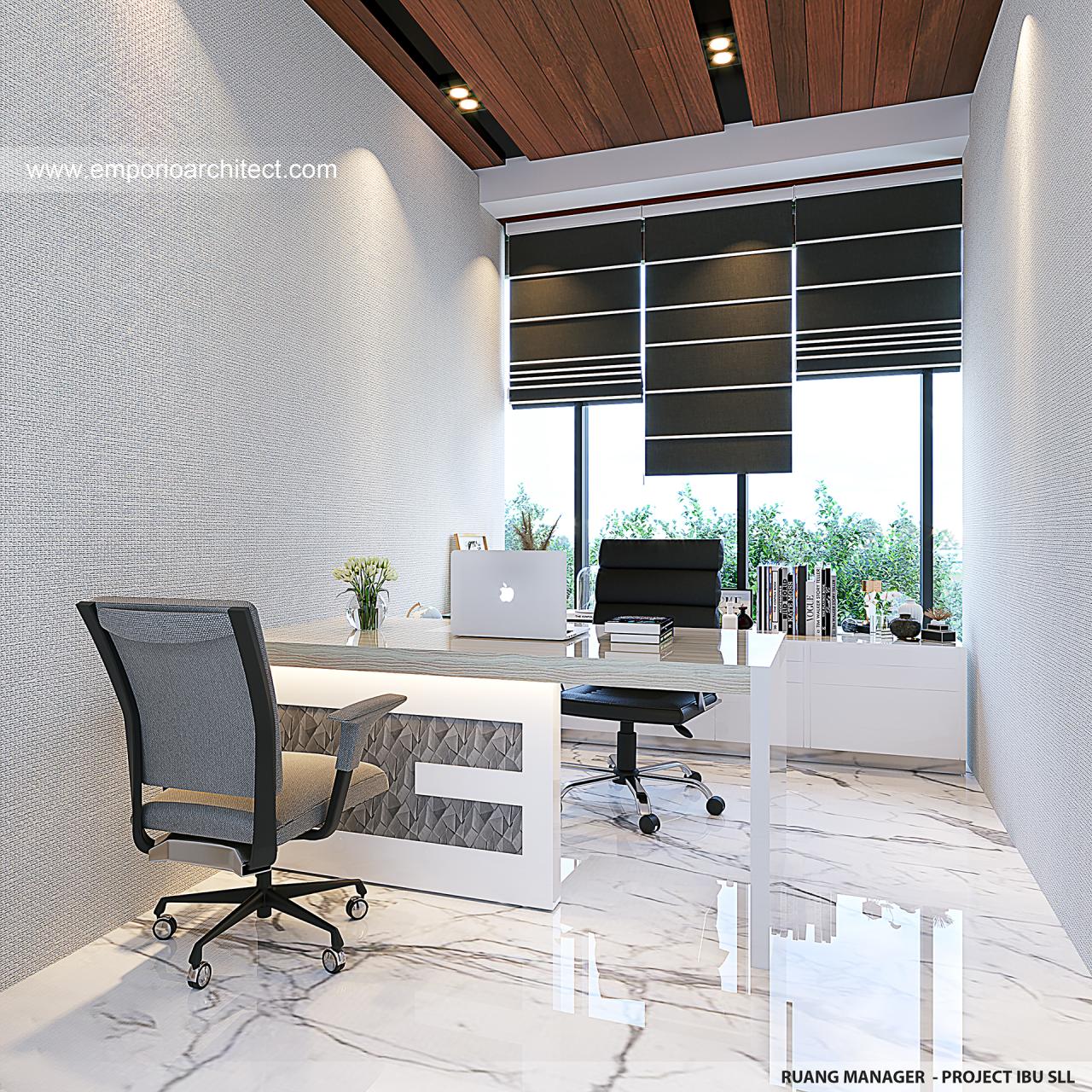 Desain Ruang Manager Kantor Modern 4 Lantai Ibu SLL di Jakarta 33374 ...