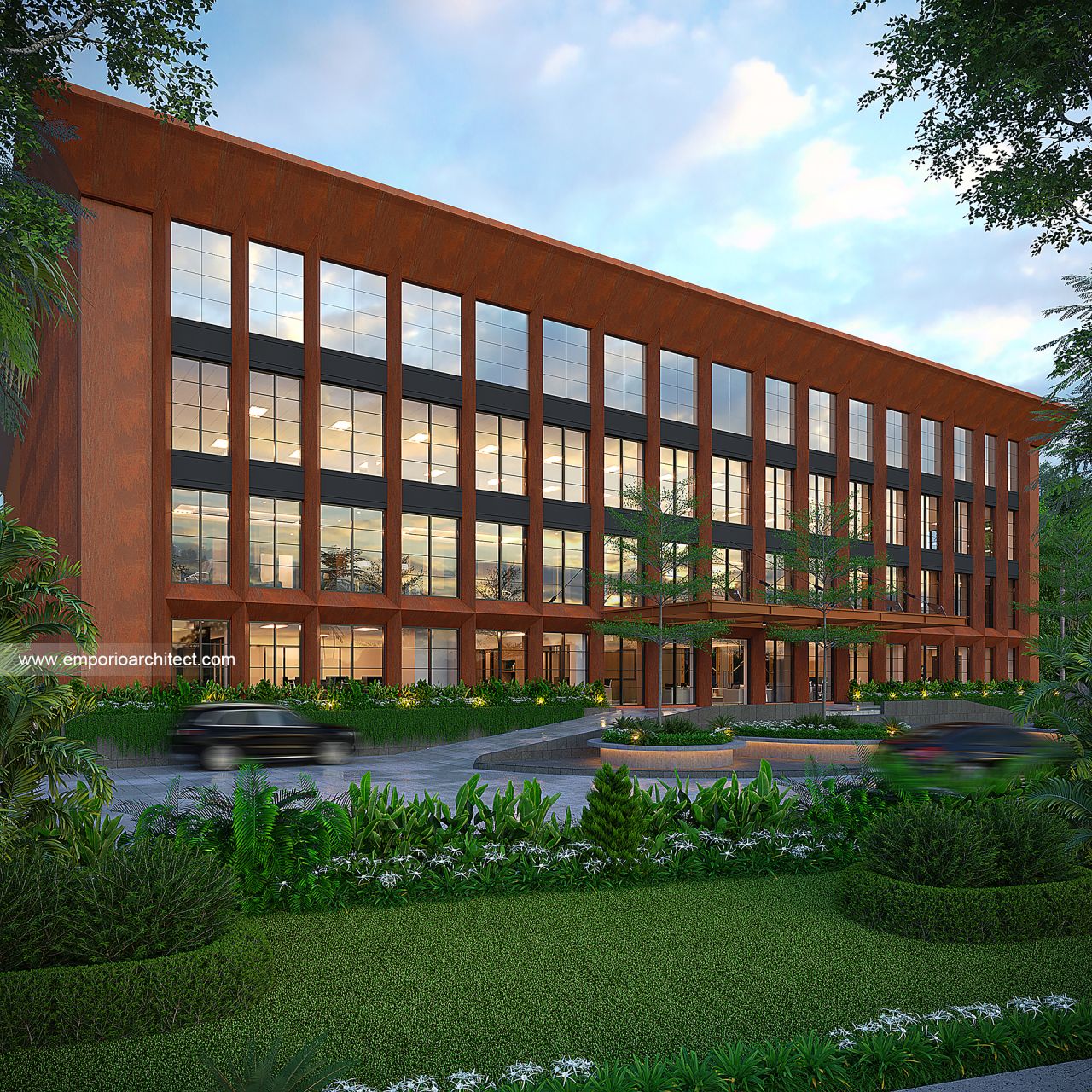 PT. KMI 2281 Modern Office 4 Floors Design - Makassar