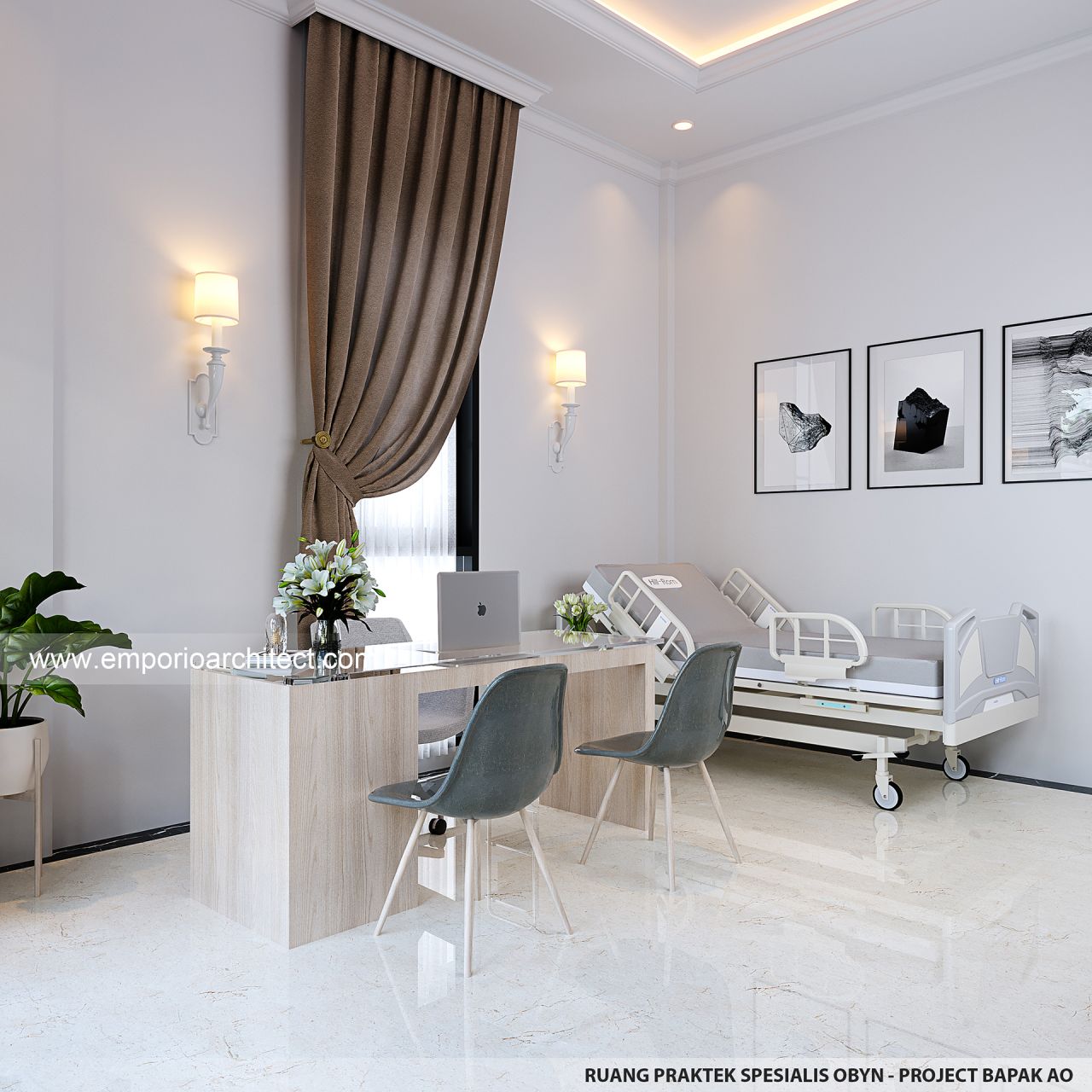 Desain Ruang Praktek Spesialis Obyn Klinik Orchid Klasik 2 Lantai Bapak ...
