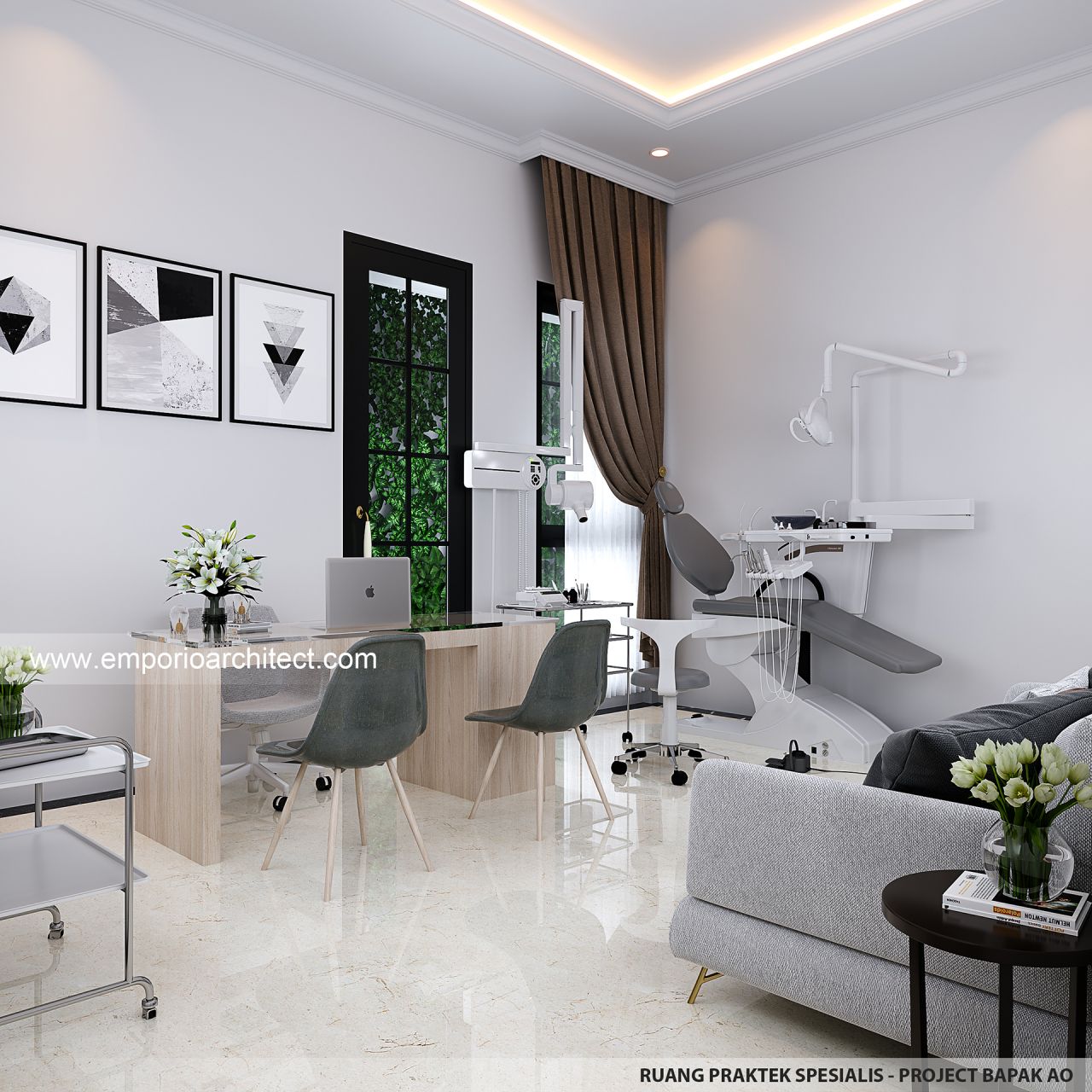 Desain Ruang Praktek Spesialis Klinik Orchid Klasik 2 Lantai Bapak AO ...