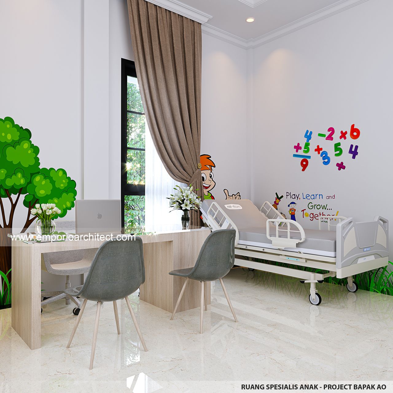 Desain Ruang Spesialis Anak Klinik Orchid Klasik 2 Lantai Bapak AO di ...