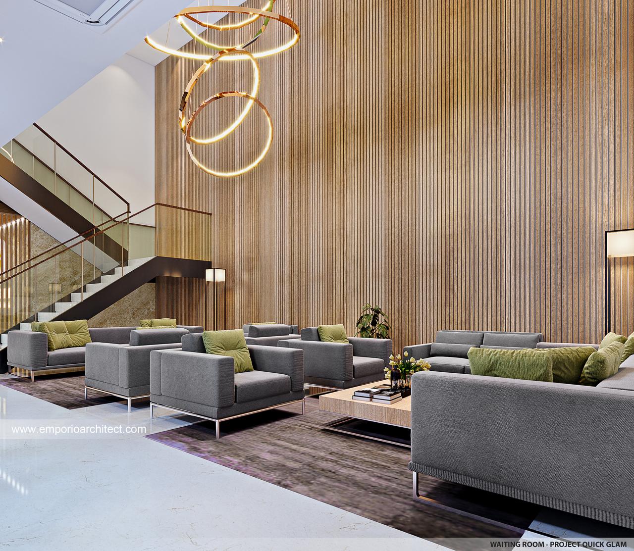 Desain Waiting Room Klinik Kecantikan Quick Glam Modern 4 Lantai Ibu ...