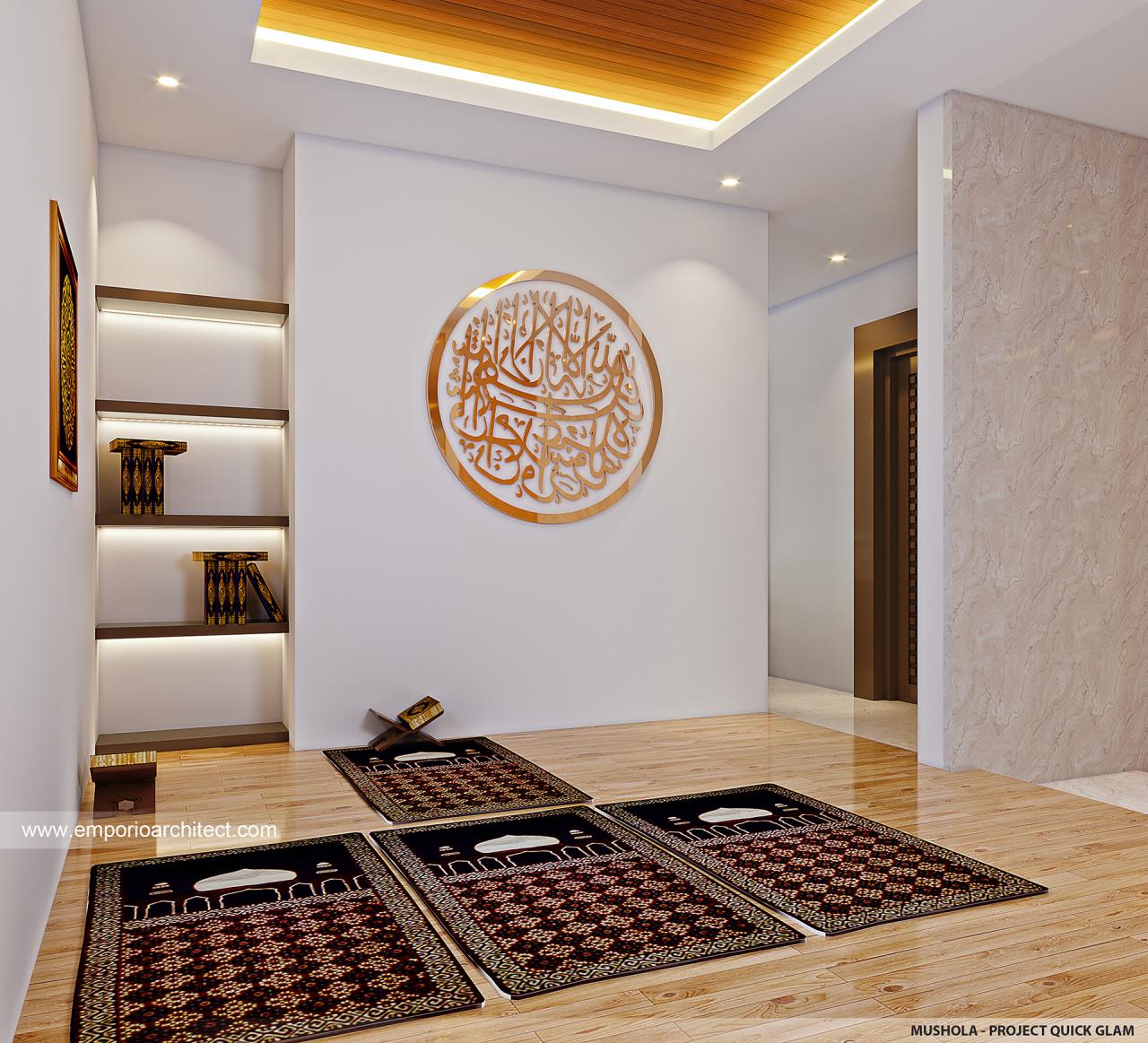 Desain Mushola Klinik Kecantikan Quick Glam Modern 4 Lantai Ibu IRW di ...