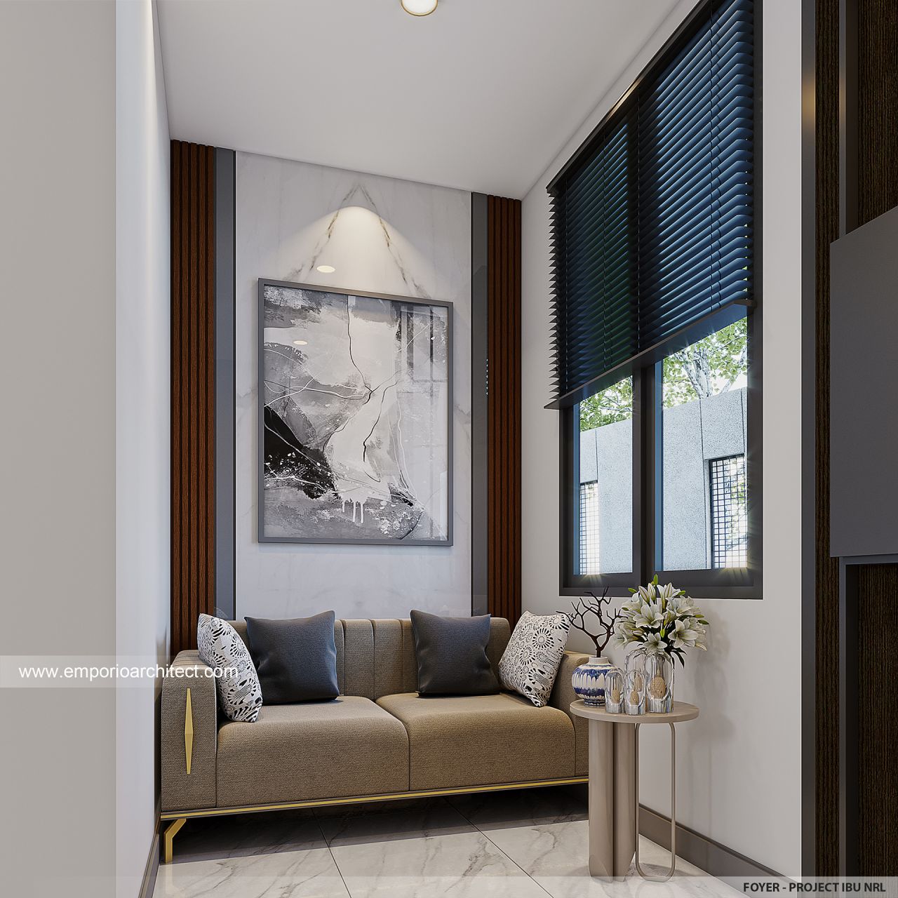 Desain Foyer Kost Modern 3 Lantai Ibu NRL di Bintaro, Jakarta Selatan ...