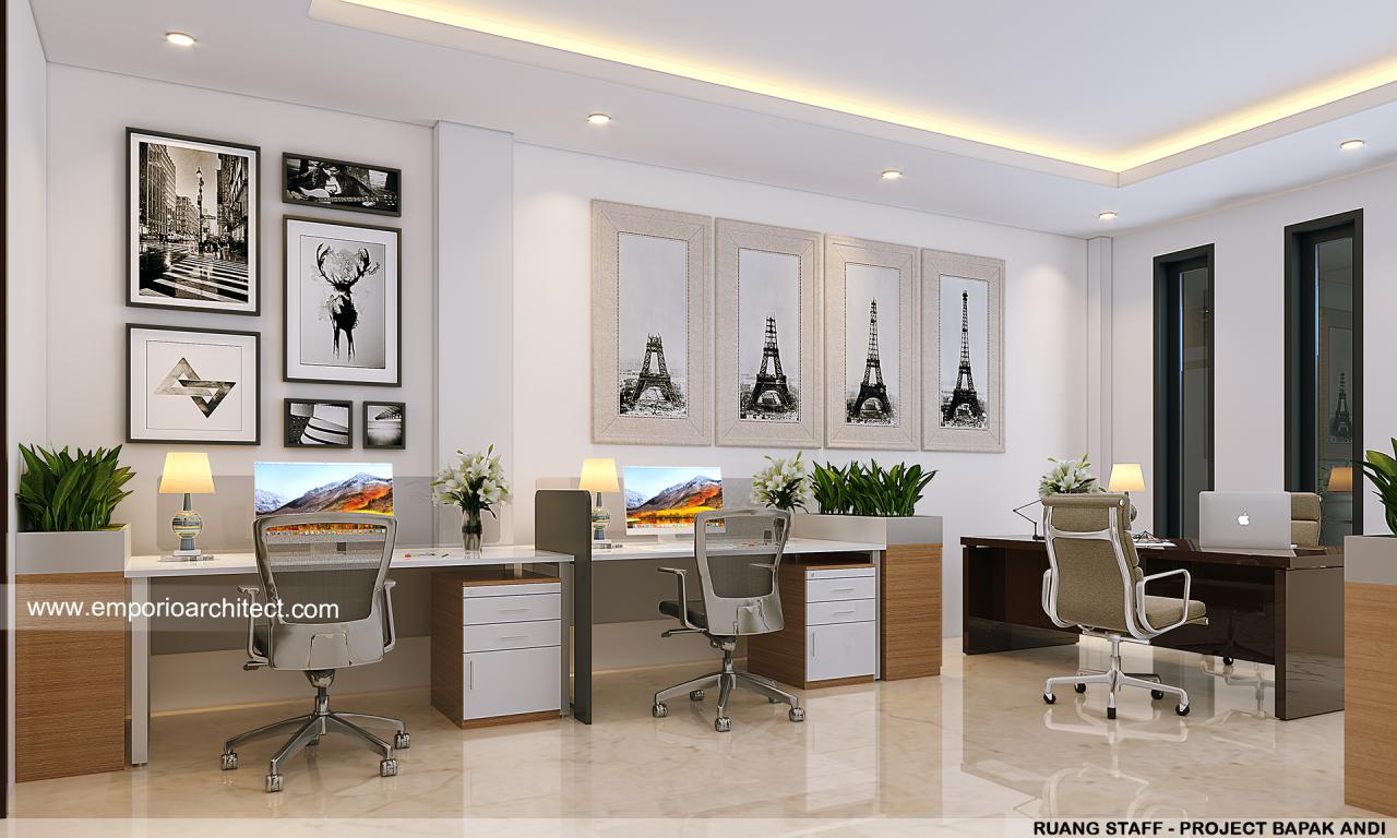 Desain Ruang Staff Lapaggalung Petta PajJawae Villa Bapak Andi Entong di Makassar, Sulawesi ...