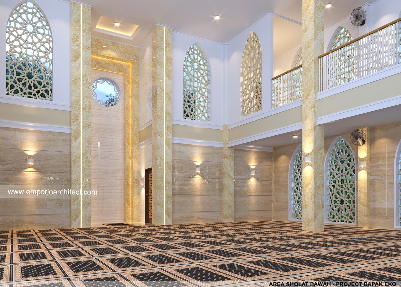 Desain Area Sholat Bawah Masjid Al Falah Style Classic 3 Lantai di ...