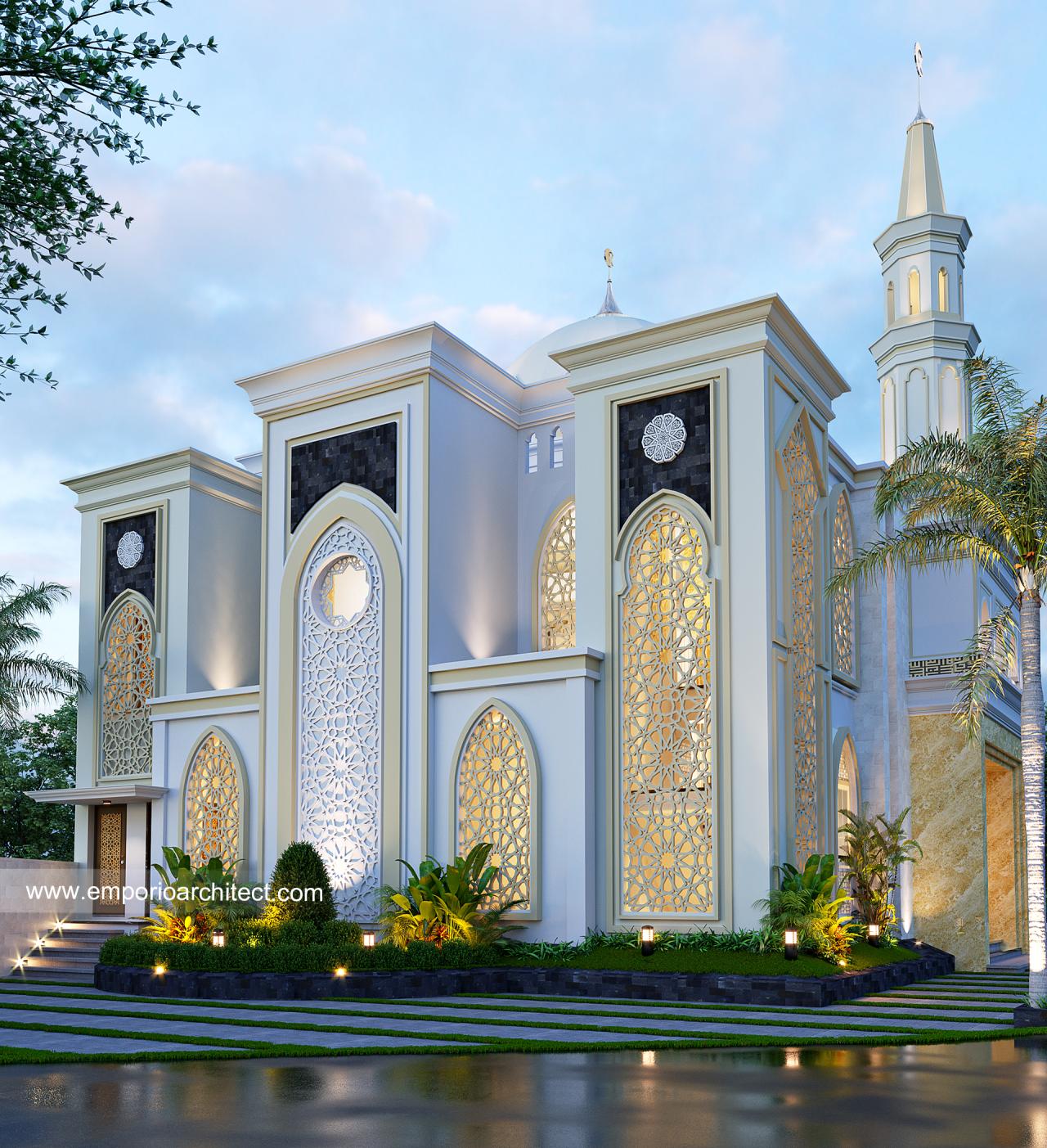 Desain Tampak Samping 2 Masjid Al Falah Style Classic 3 Lantai di ...