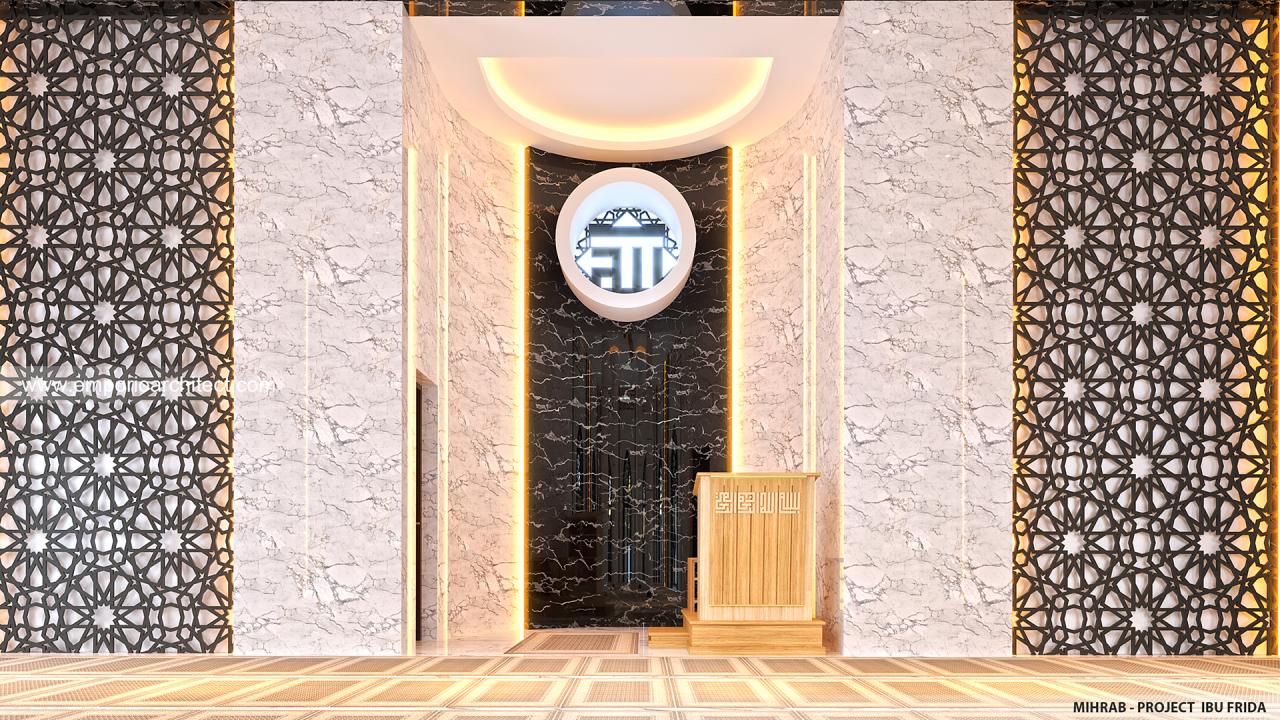 Desain Mihrab Masjid ZBA Style Modern 1 Lantai di Solok, Sumatera Barat ...