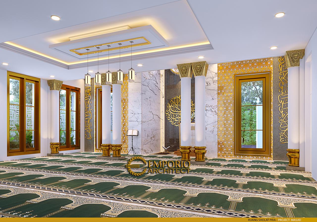 Desain Ruang Sholat Pria Masjid Modern 2 Lantai di Sidoarjo, Jawa Timur ...