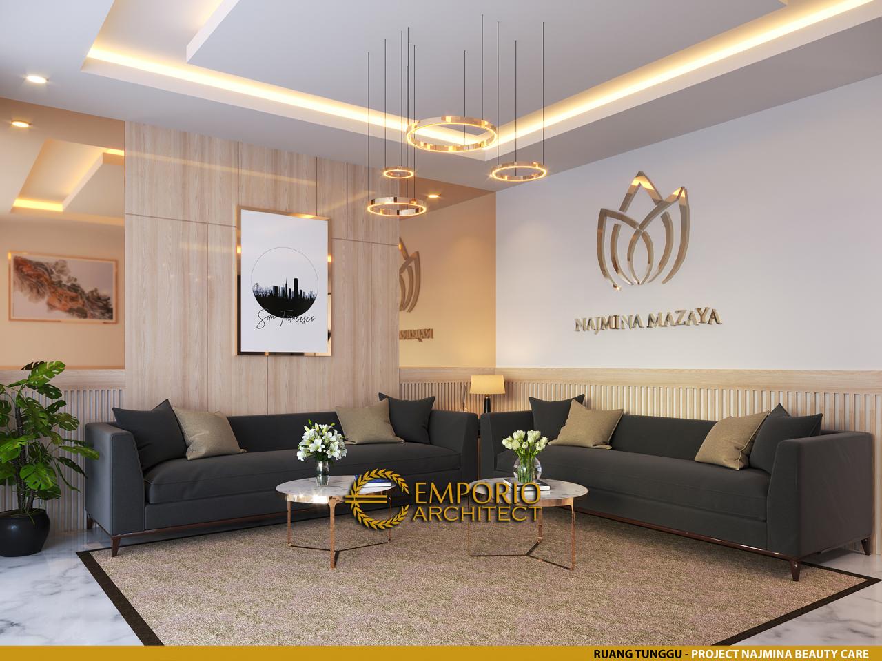 Desain Ruang Tunggu Najmina Beauty Care Modern 2 Lantai di Blora, Jawa ...