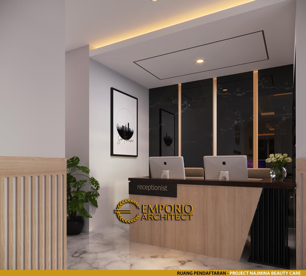 Desain Ruang Pendaftaran Najmina Beauty Care Modern 2 Lantai di Blora ...