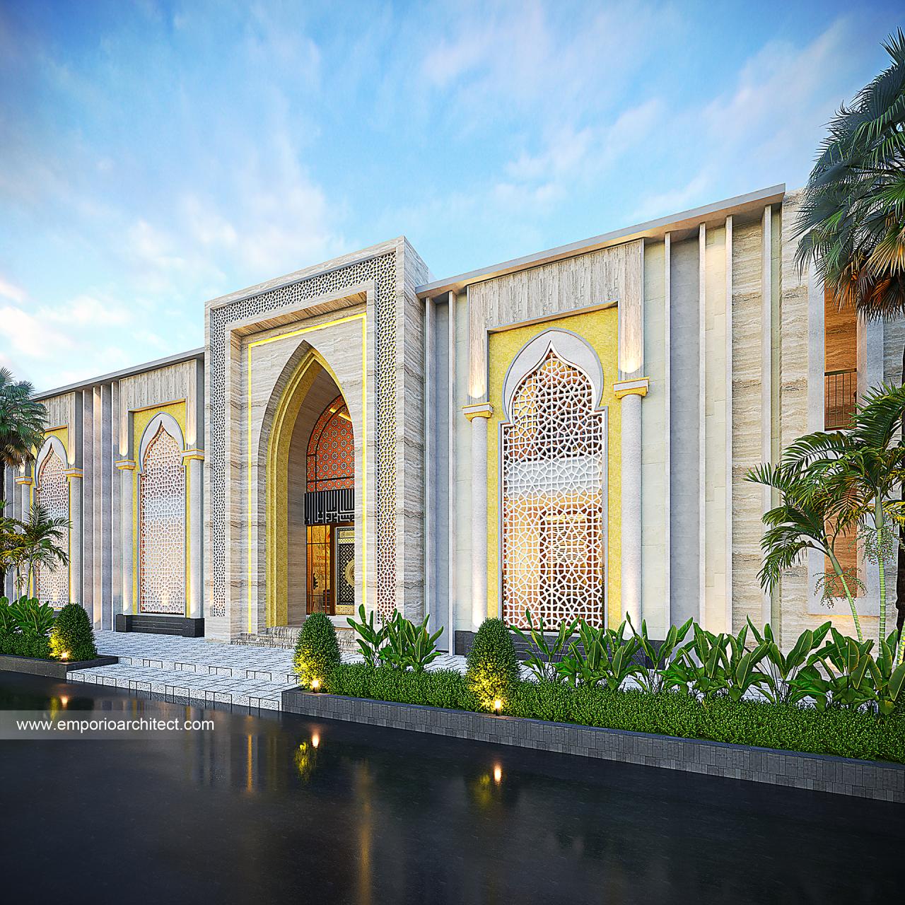 Desain Tampak Detail Depan Asrama Pondok Pesantren Mediteran 2 Lantai ...