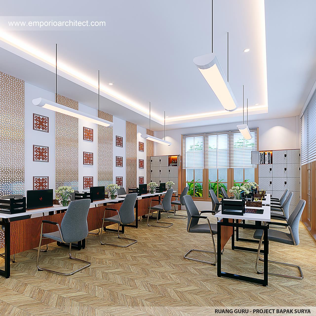 Desain Ruang Guru Pondok Pesantren Mediteran 2 Lantai Bapak SRY di ...