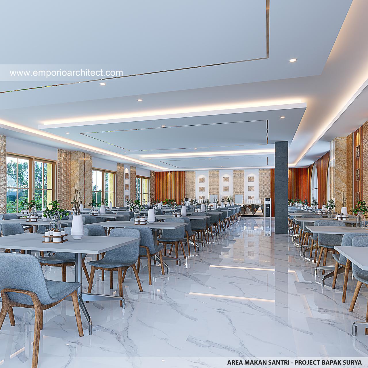 Desain Area Makan Santri Pondok Pesantren Mediteran 2 Lantai Bapak SRY ...