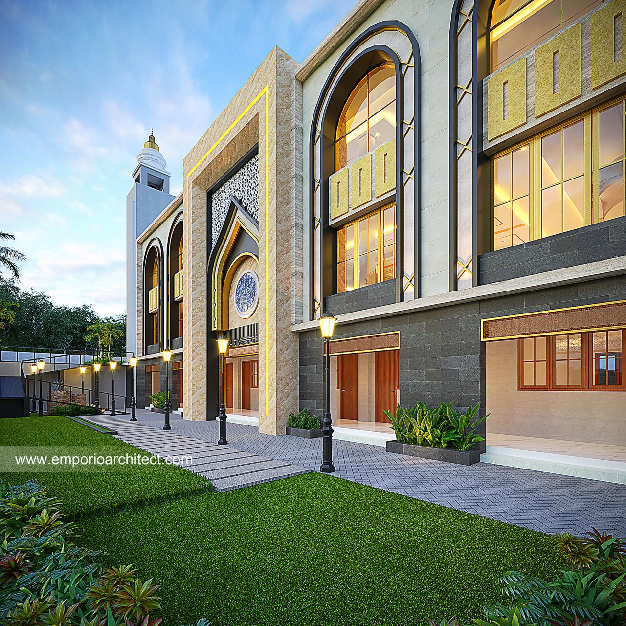 Desain Tampak Detail Depan Bangunan Penunjang Pondok Pesantren ...