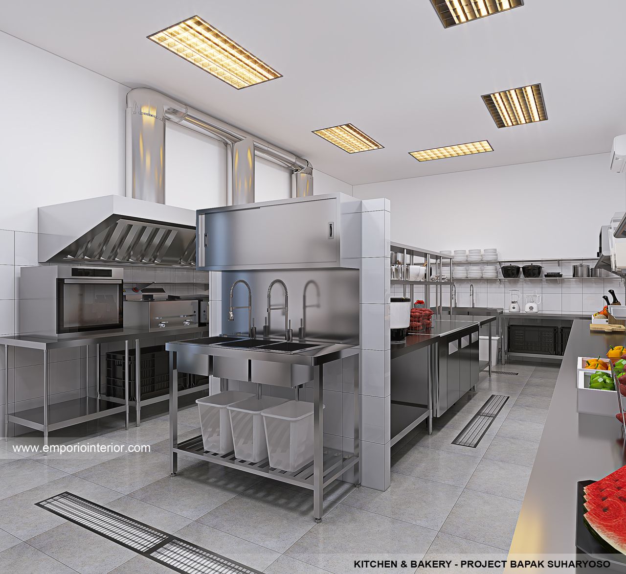 Desain Dapur dan Bakery Restoran Teman Bahagia Modern 1 Lantai Bapak ...