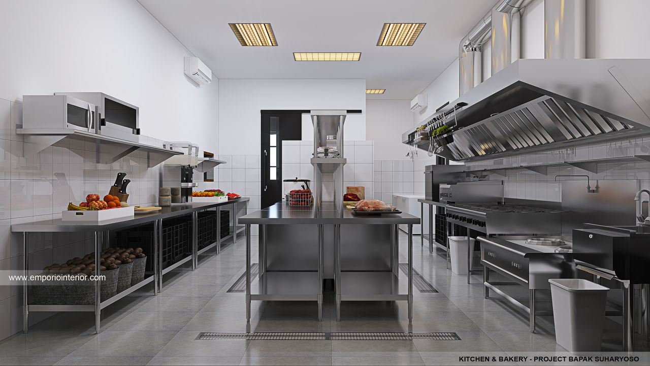 Desain Dapur dan Bakery Restoran Teman Bahagia Modern 1 Lantai Bapak ...