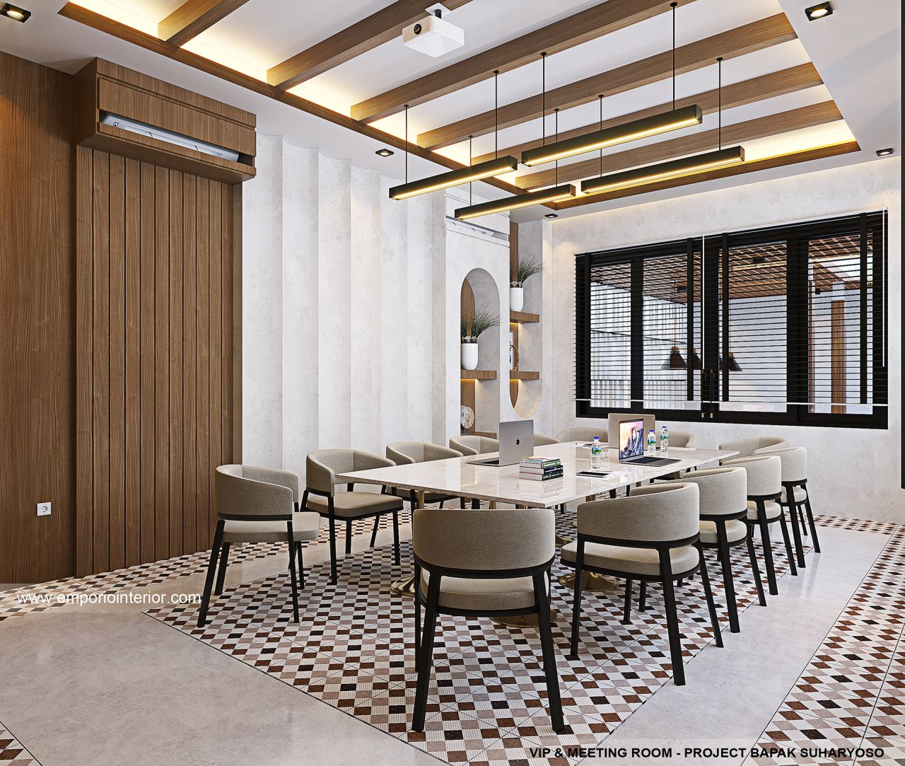 Desain VIP dan Ruang Meeting Restoran Teman Bahagia Modern 1 Lantai ...