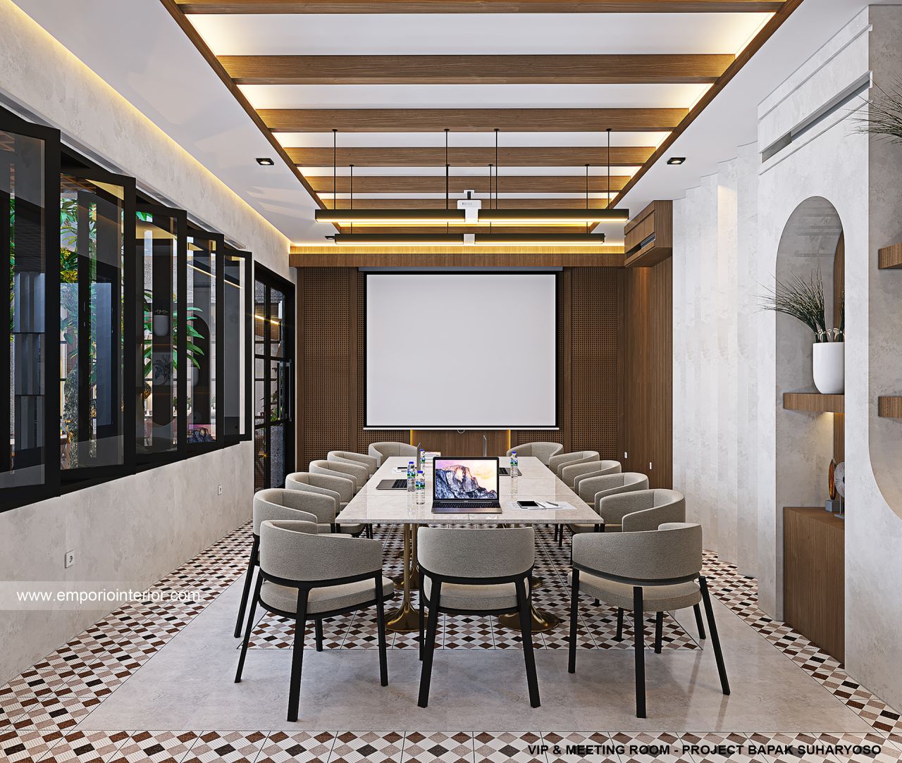 Desain VIP dan Ruang Meeting Restoran Teman Bahagia Modern 1 Lantai ...