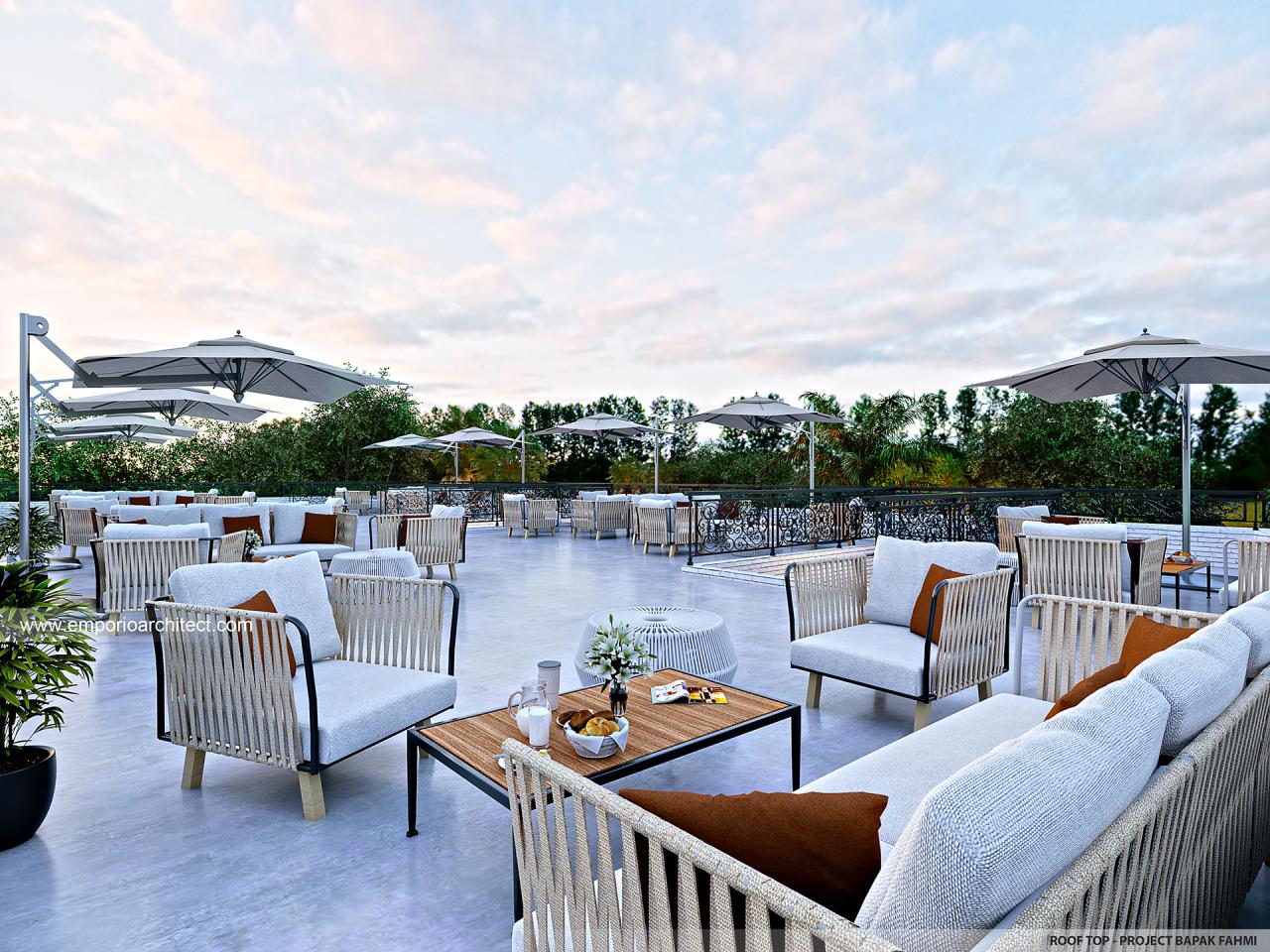 Desain Rooftop Ruko Deplu Klasik 2 Lantai Bapak Fahmi di Jakarta 26357 ...