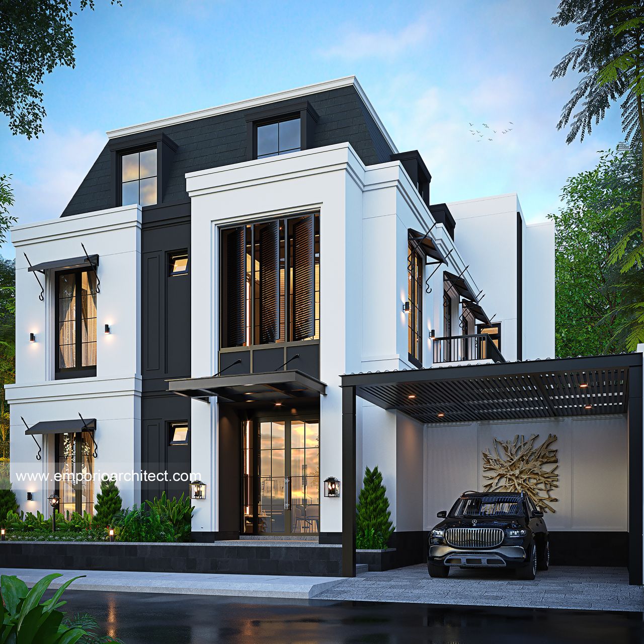 Mrs. FM 2187 American Classic House 2 Floors Design - Cibubur, Jawa ...