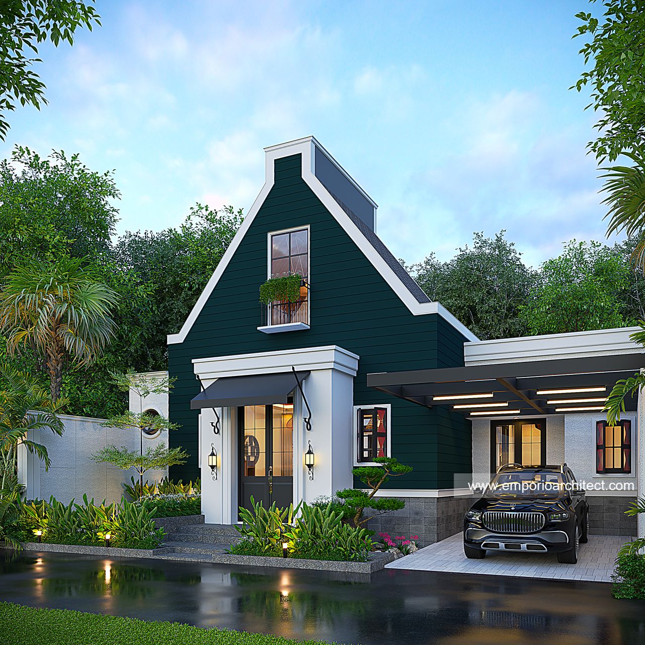 Mr. HHN 1735 American Style House 1 Floor Design - Yogyakarta 37355 ...