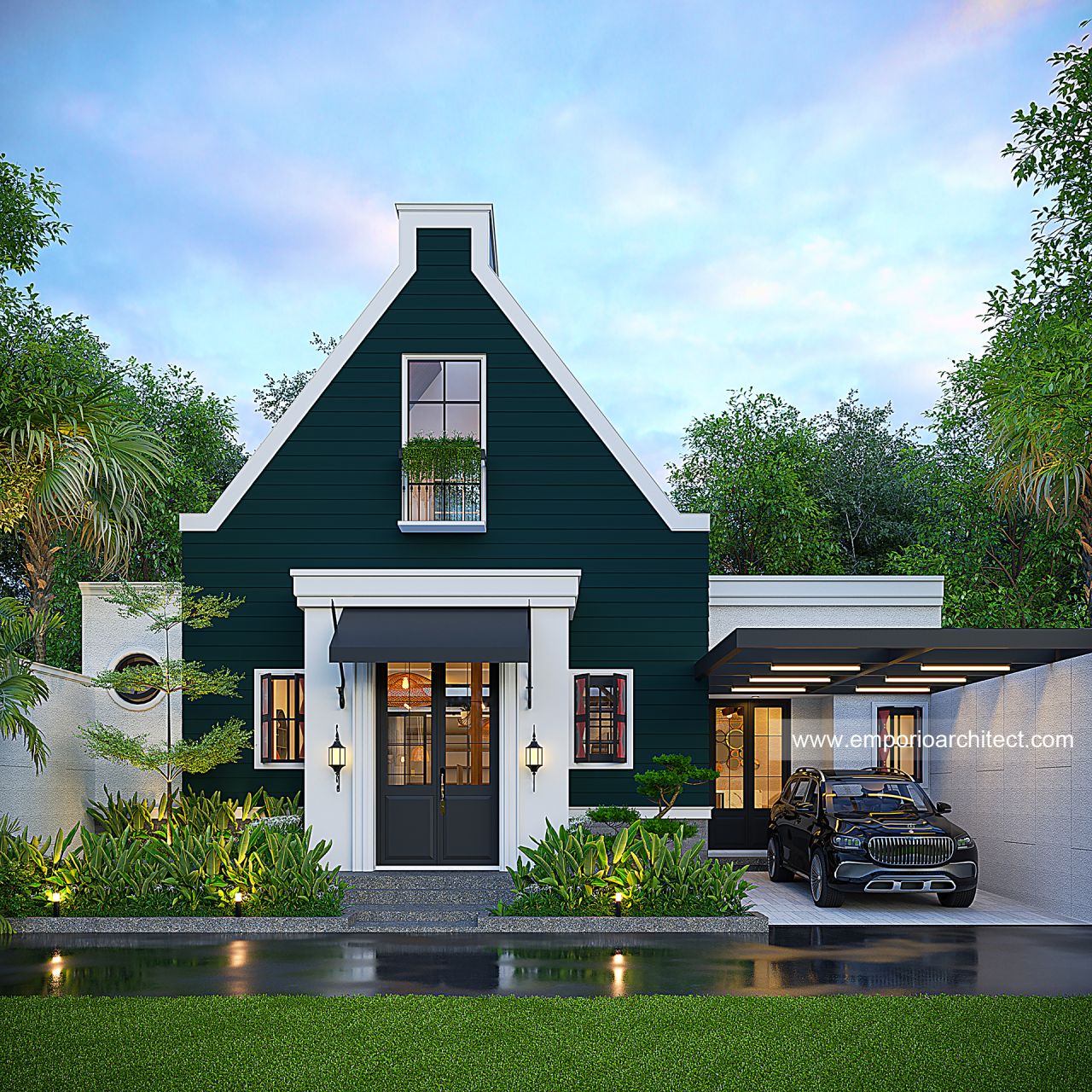 Desain Tampak Depan 3 Rumah American Style 1 Lantai Bapak HHN di ...