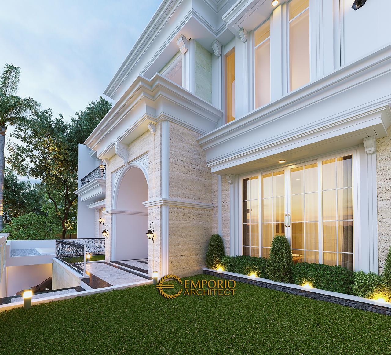 Desain Tampak Detail Depan Rumah Classic 2 Lantai Bapak Tomy di ...