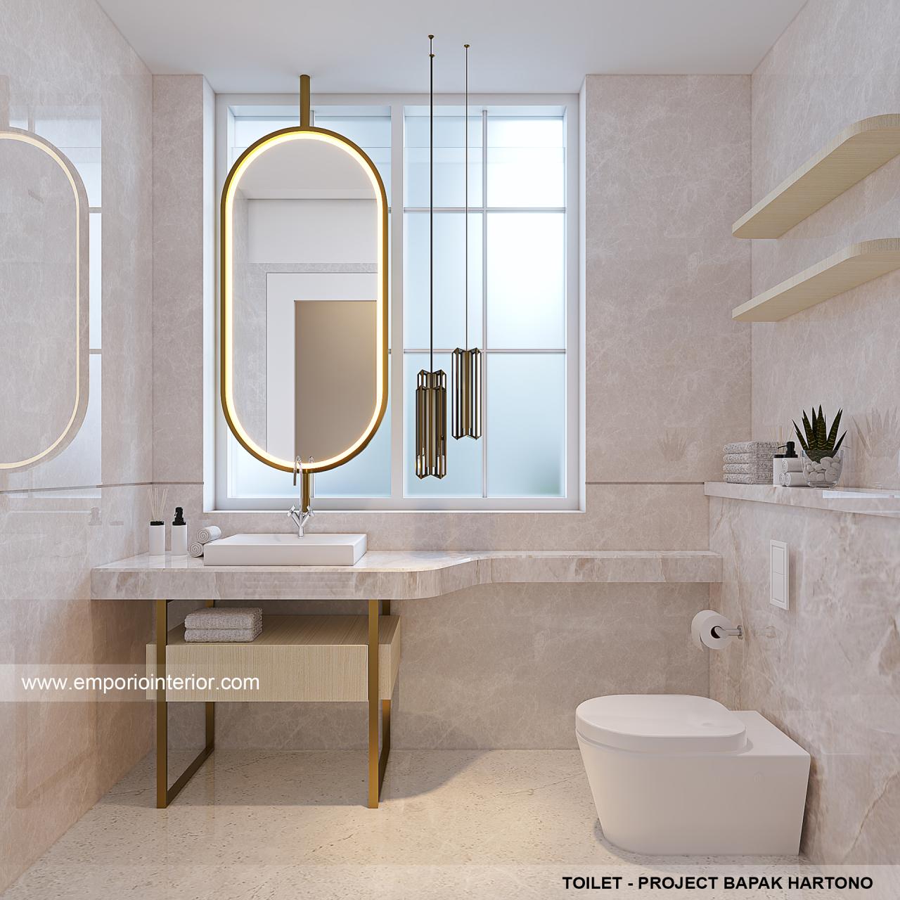 Desain Toilet Rumah Classic 2 Lantai Bapak HTN 938 di Kalimantan Utara ...