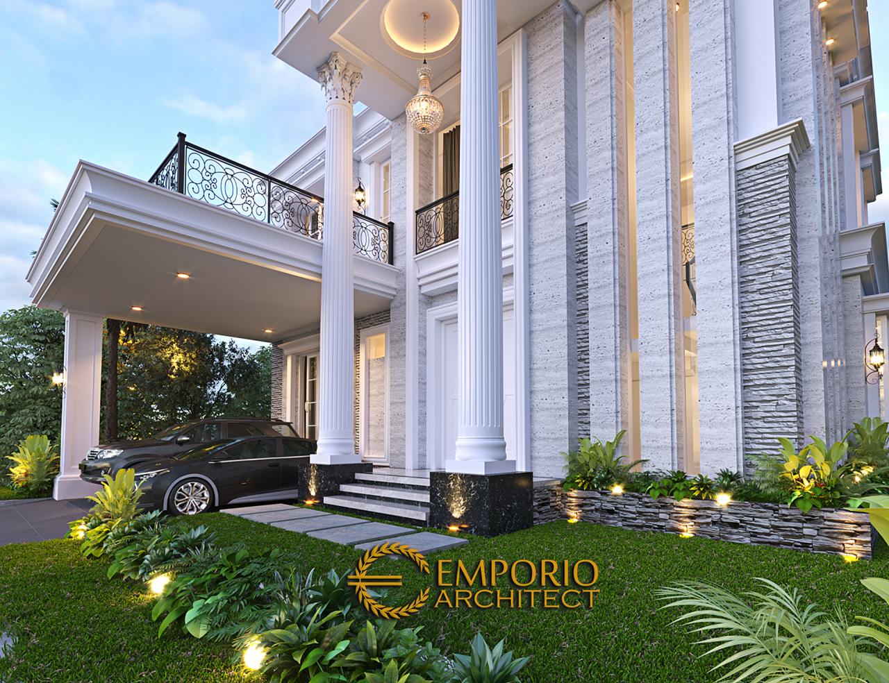 Desain Tampak Detail Depan Rumah Classic 2 Lantai Bapak Maradona di ...