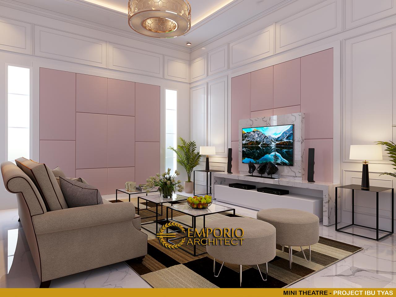 Desain Mini Theater Rumah Classic 3.5 Lantai Ibu Tyas di Jakarta ...