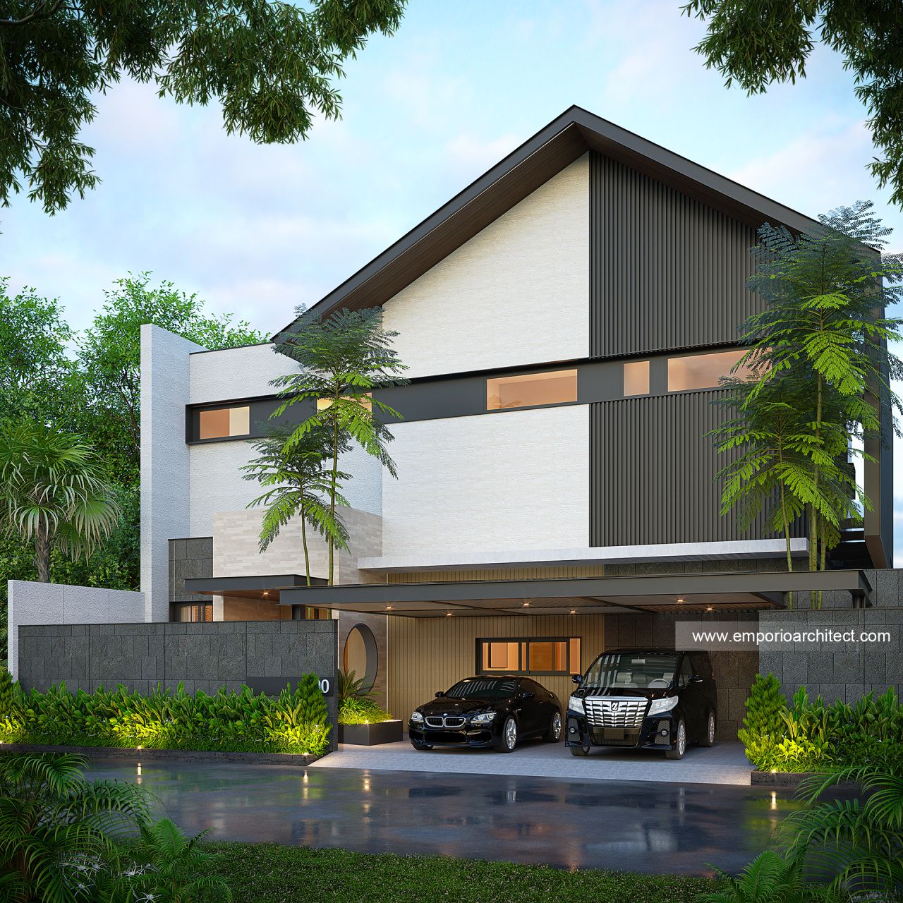 Mr. BTJ and Mrs. RN II Modern Contemporary House and Boarding House 2 Floors Design - Bekasi ...