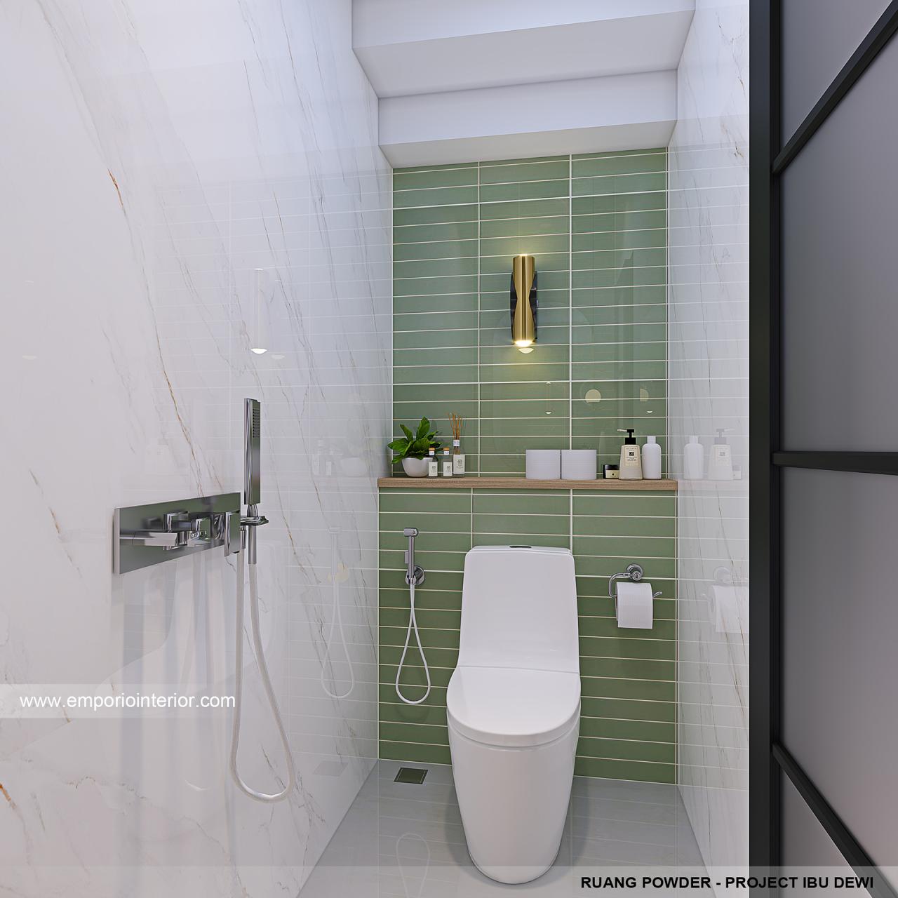 Desain Toilet Tamu Rumah dan Salon Klasik 2 Lantai Ibu DDW di Klungkung ...