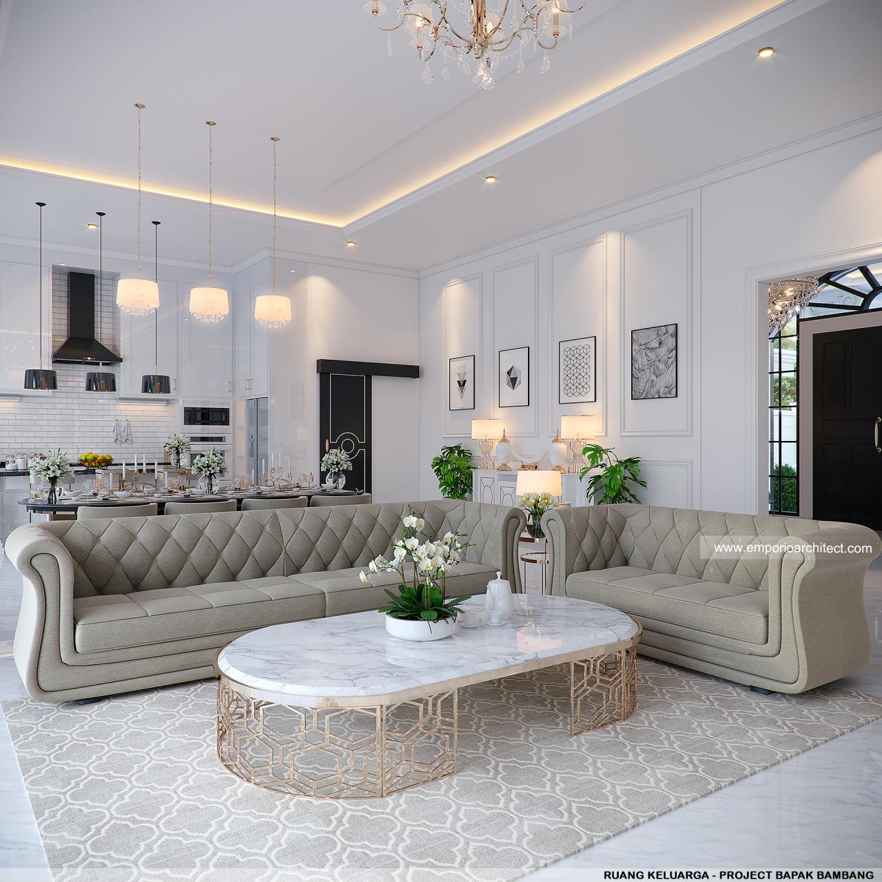 Mr. Bambang Classic House 1 Floor Design - Yogyakarta 25981 - Ceiling ...