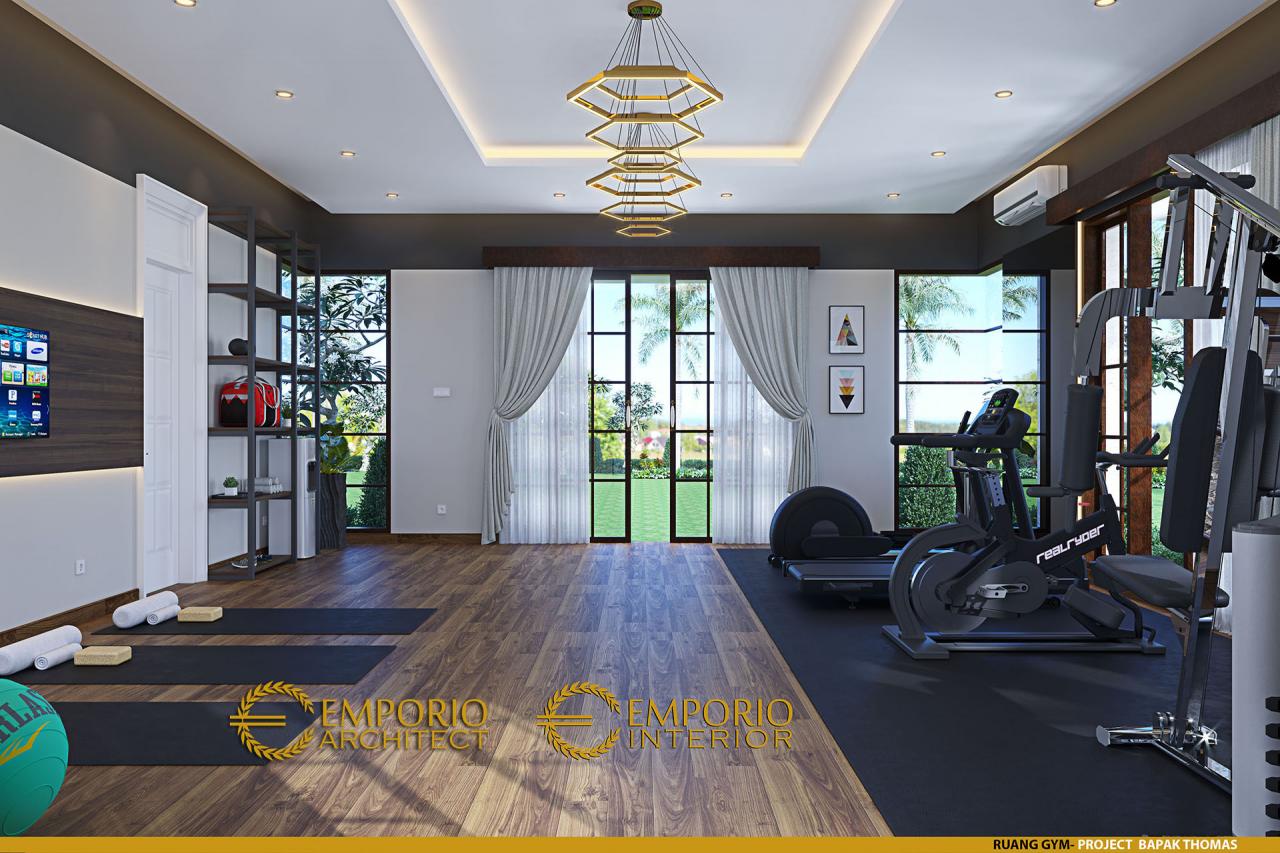 Desain Ruang Gym Rumah Klasik 1 Lantai Bapak Thomas di Halmahera ...