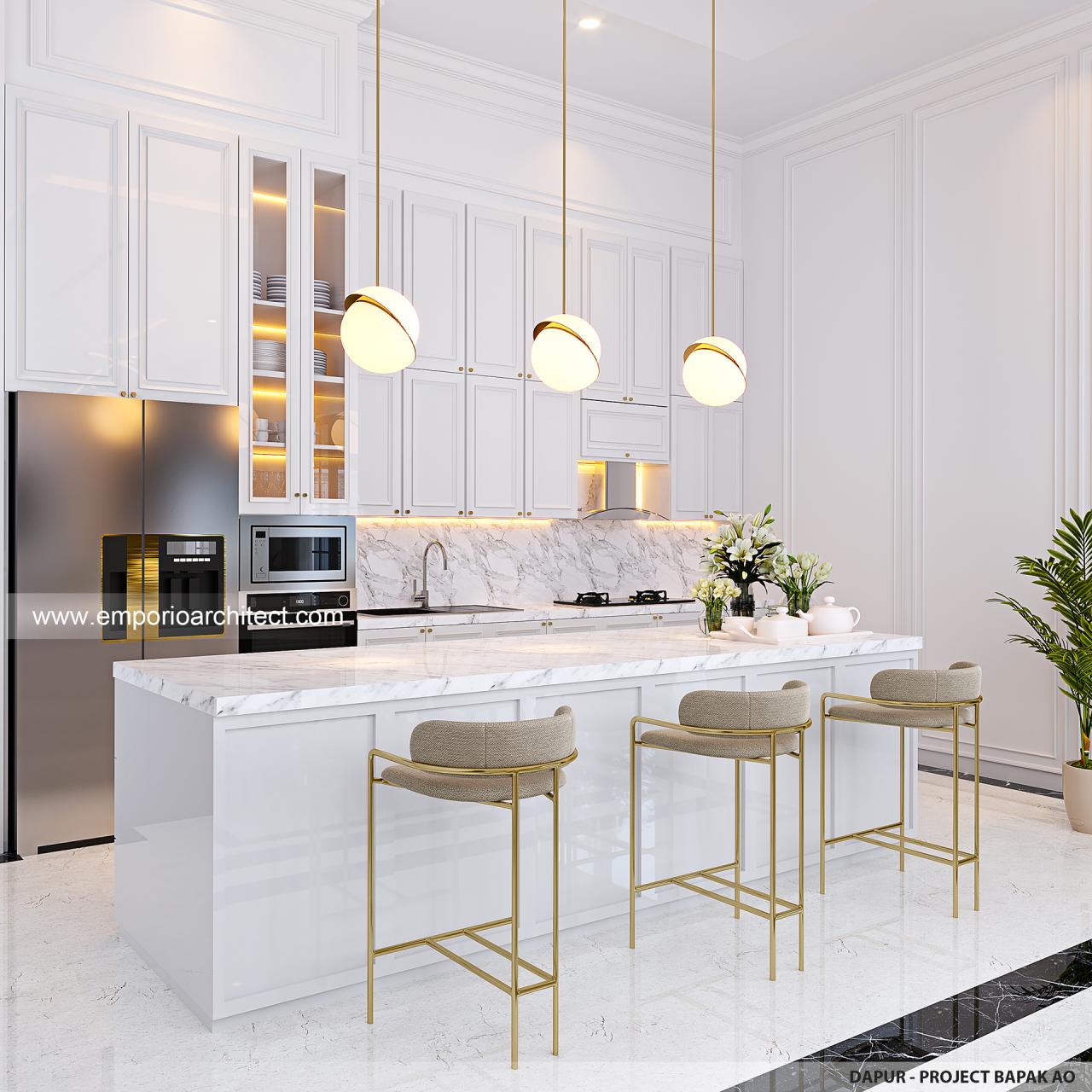 Mr. AO 1645 Classic House 1 Floor Design - Malang 34650 - Kitchen Design