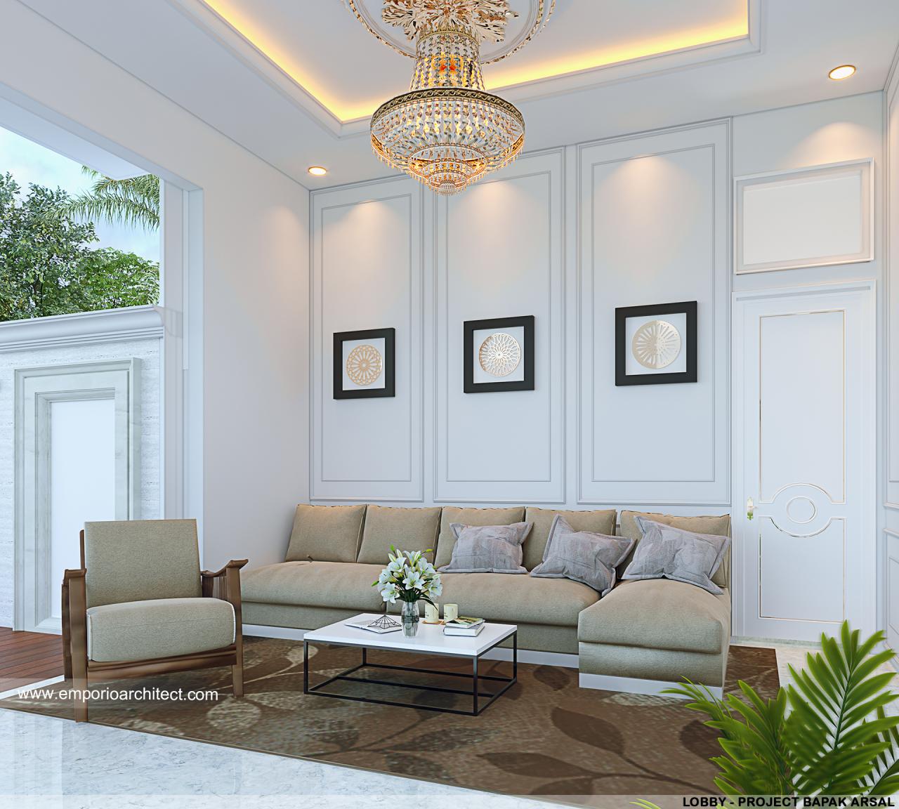 Desain Lobby Rumah Klasik 1 Lantai Bapak Arsal di Mamuju, Sulawesi ...