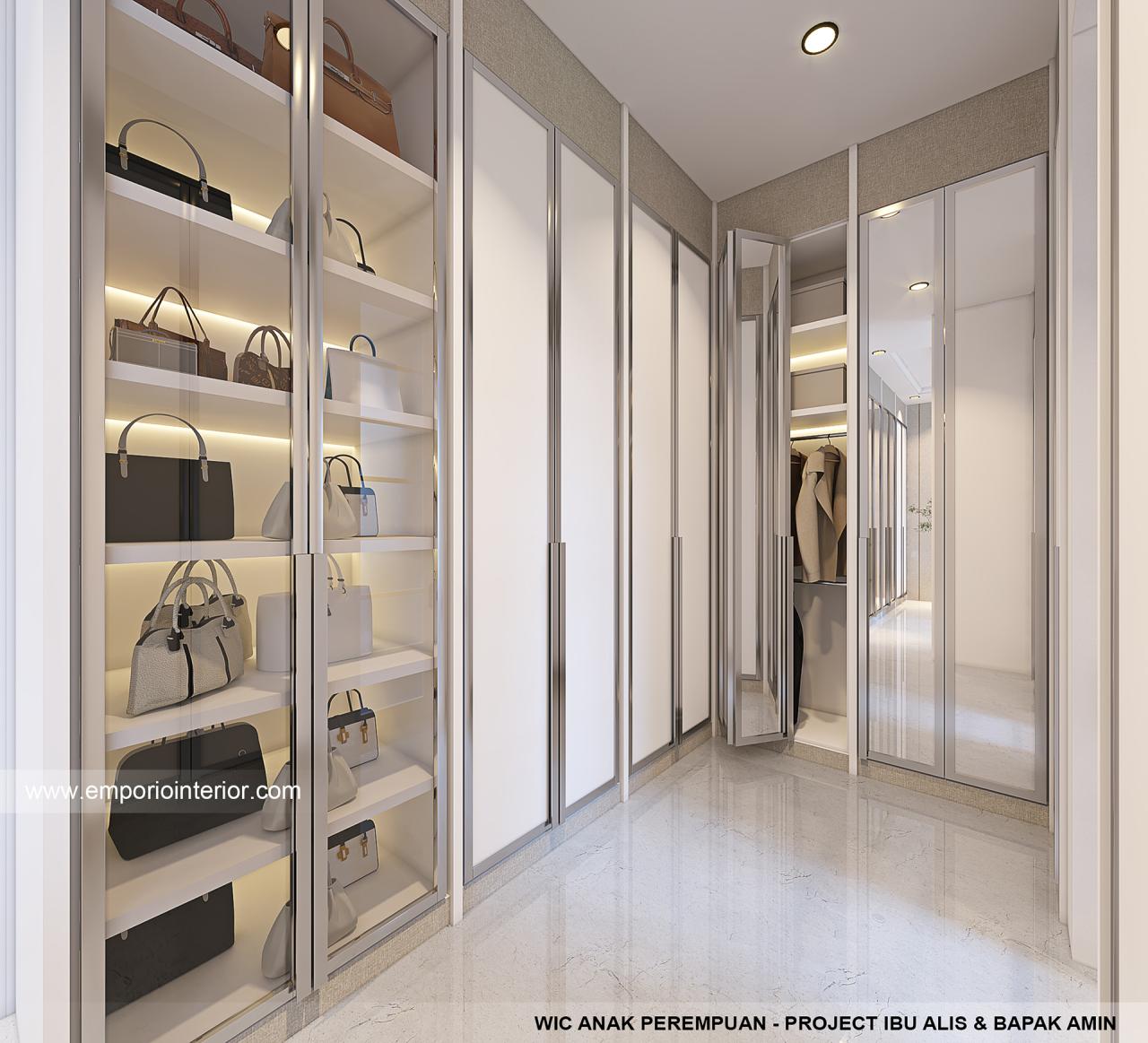 Desain Walk In Closet Kamar Tidur Anak Perempuan Rumah Klasik 2 Lantai ...