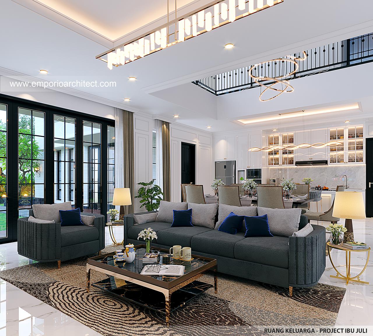 Desain Ruang Keluarga Rumah Klasik 2 Lantai Ibu JLI di Surabaya 28454 ...