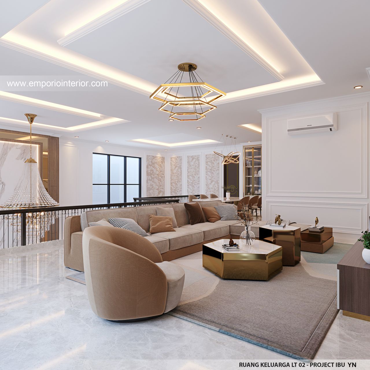 Mrs. YN 2059 Classic House 2 Floors Design - Madiun, Jawa Timur 42036 - Ceiling Design